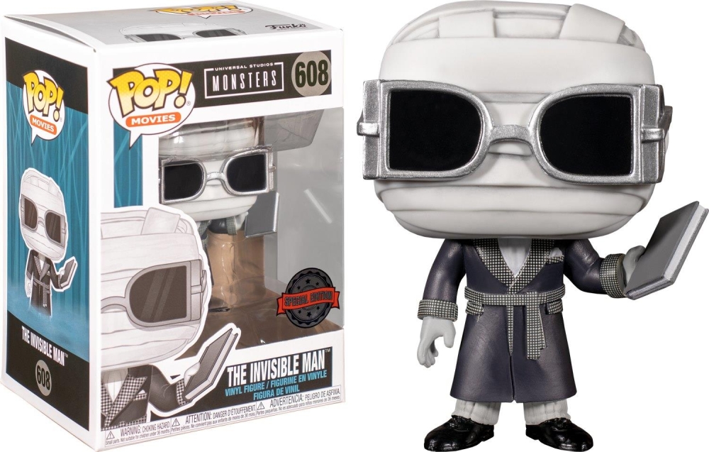 Funko Pop The Invisible Man Black And White Figürü Special Edition No ...